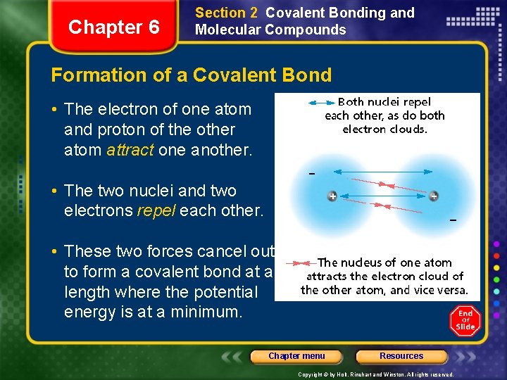 Chapter 6 Section 2 Covalent Bonding and Molecular