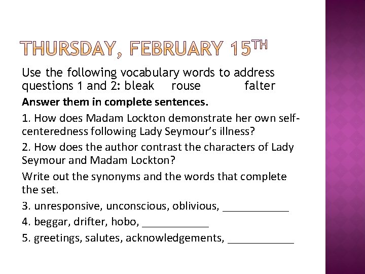 Week Seven Vocabulary arsonist p 197 noun a