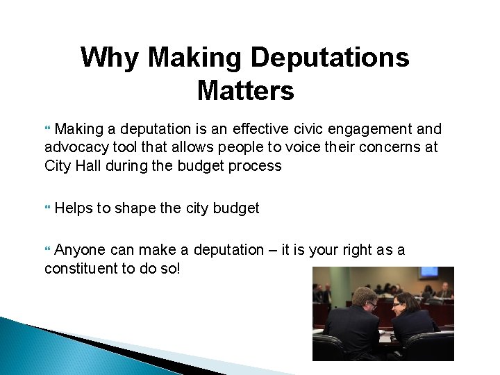 How To Make A Deputation What Is A