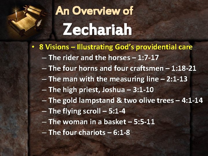 An Overview of Haggai Zechariah Malachi Nineveh Jonah
