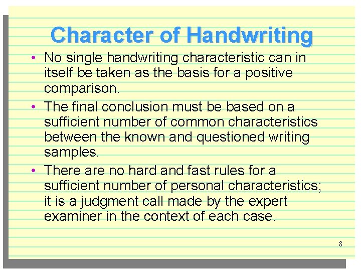 Handwriting Comparison 1 Introduction Any object with handwriting