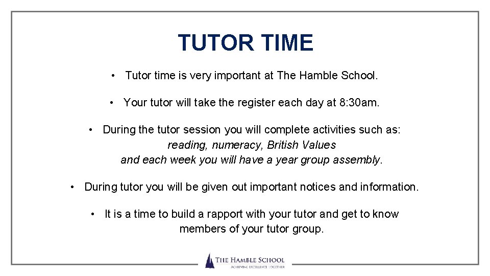 WELCOME YEAR 7 CLASS OF 2025 Achieving Excellence