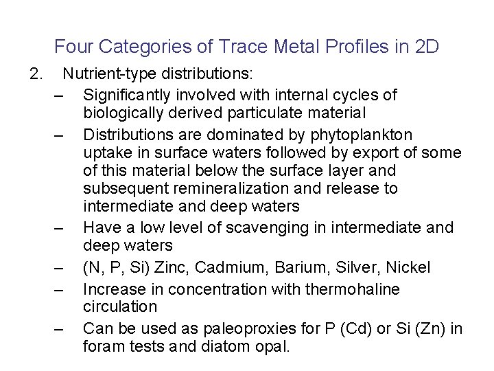 Marine Bioinorganic Chemistry Trace Metal Biogeochemistry 12 755
