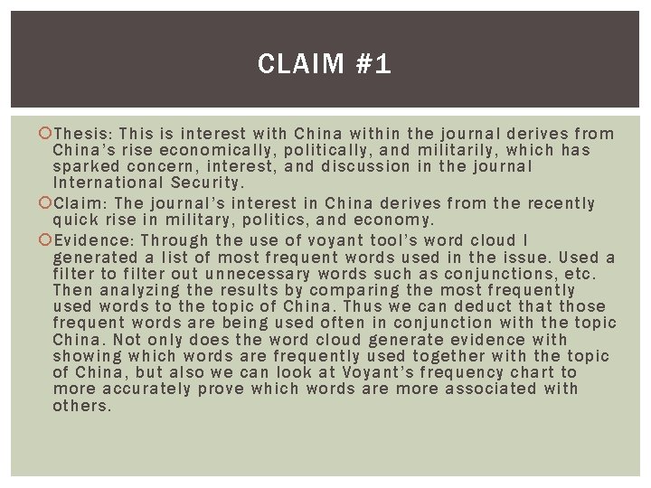 INTERNATIONAL SECURITY ANALYSIS SPEECH By Harrison Ling INTRODUCTION