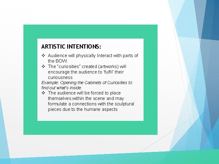 Year 12 2014 2015 BODY OF WORK PRESENTATION