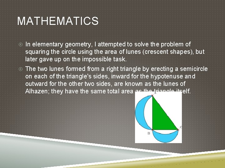 MATH PROJECT IBN AL HAYTHAM AL HAZEN Done