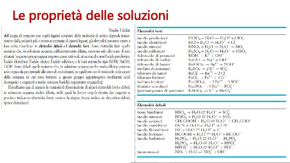 01 LE SOLUZIONI La soluzione un miscuglio omogeneo