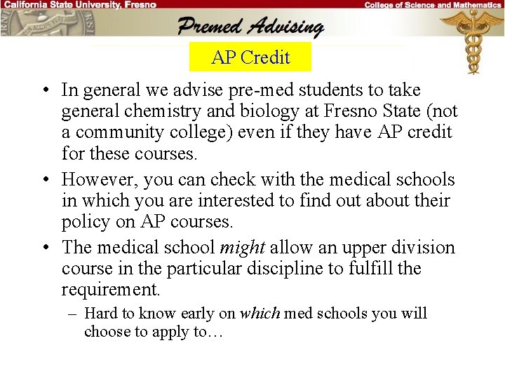 The Road to Medical School Dr David Frank