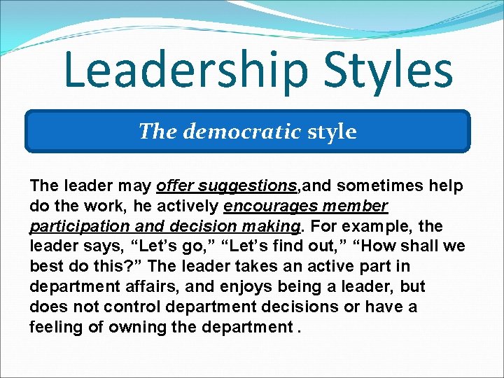 Leadership Leadership Prepared by Mr Nashaat Mohamed Mr