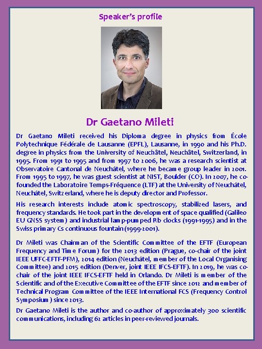 WEBINAR on Emerging Trends in Time and Frequency