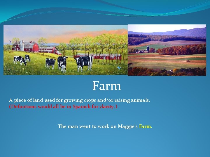 ESL Agriculture Vocabulary Words Agriculture The science or