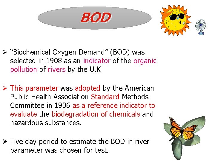 Biological Oxygen Demand BOD Introduction Dissolved oxygen amount