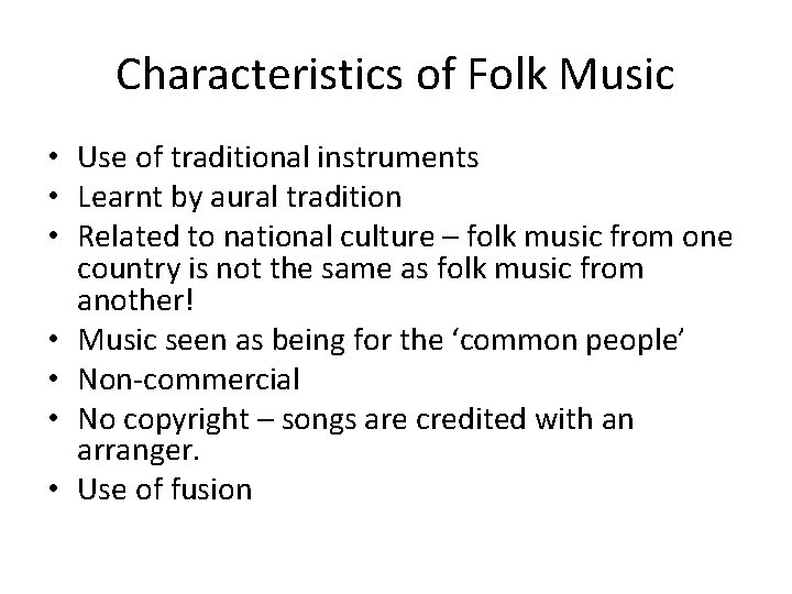 Introduction to Celtic Folk Music Lesson Objective To