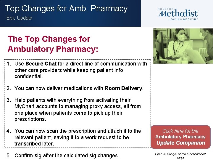 March 7 Epic Update Pharmacy Ambulatory Meeting in