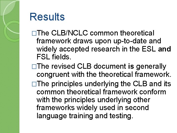 Support Kit on the Revised CLB TESL Ontario