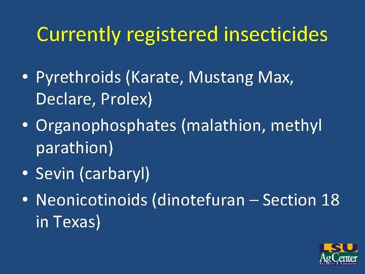 Rice Stink Bug Management A program in transition