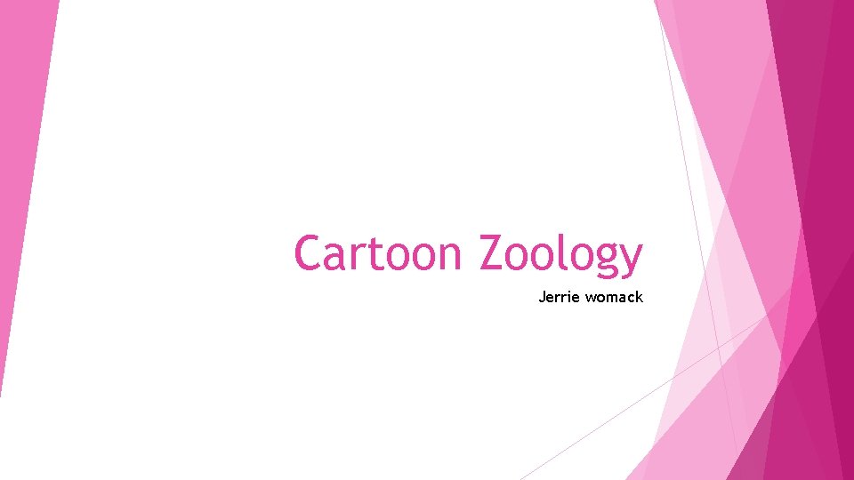 Cartoon Zoology Jerrie womack List of Animals in