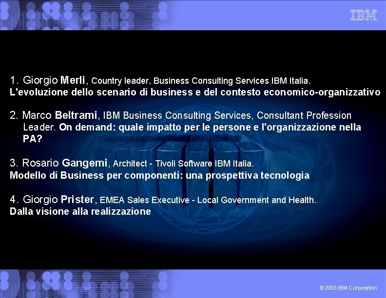 Innovazione che conta per il Paese IBM On