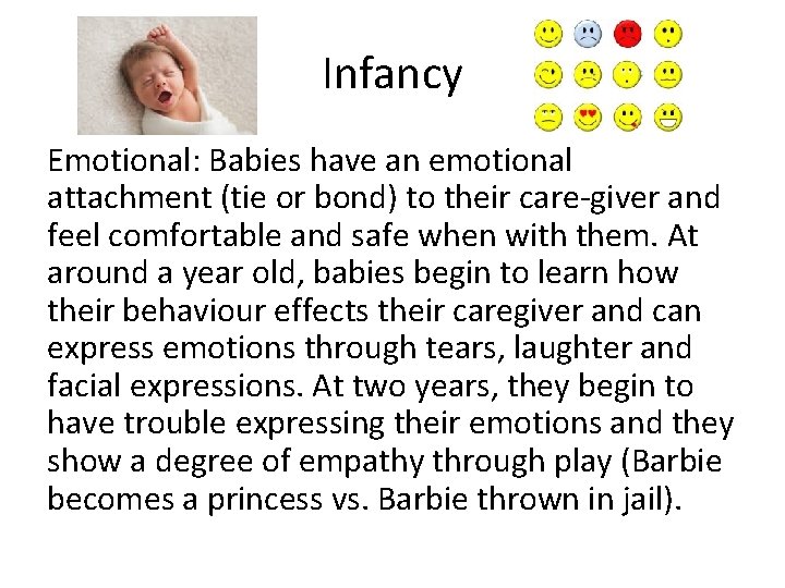 Life of PIES By Freya Infancy Physical Physical