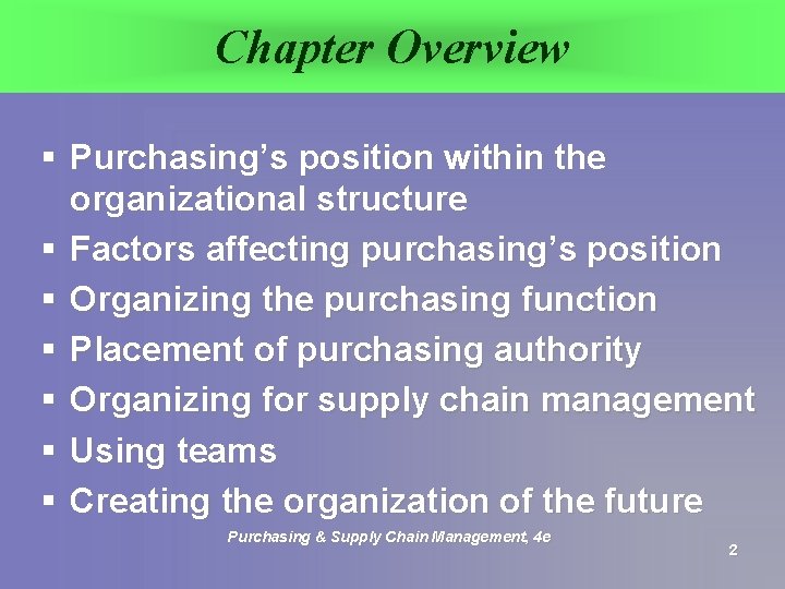PURCHASING SUPPLY CHAIN MANAGEMENT 4 e Purchasing and