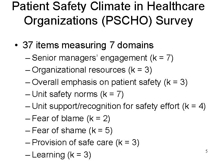 Methods for Assessing Safety Culture A View from