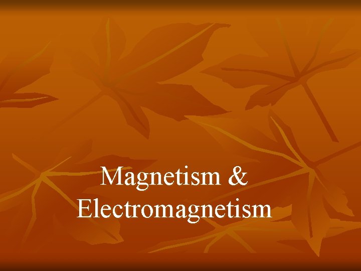 Magnetism Electromagnetism Warm Up Series or Parallel Circuits