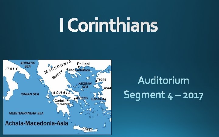 I Corinthians Approach for todays study Title Day