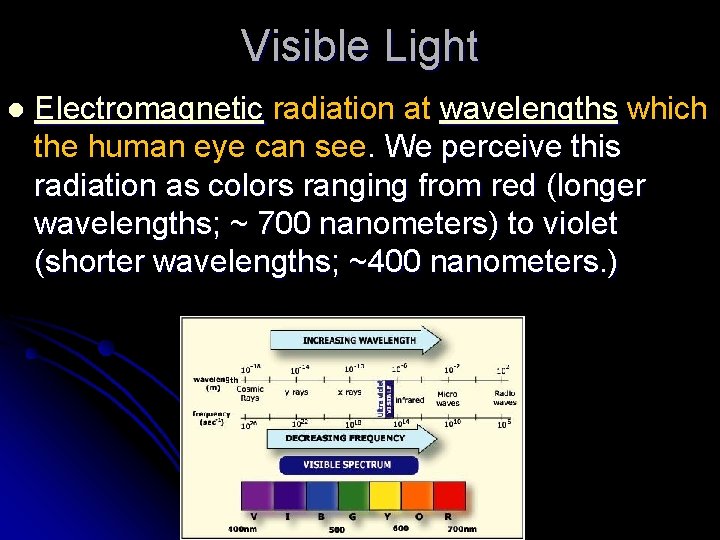 Electromagnetic Radiation What is electromagnetic radiation l Transverse