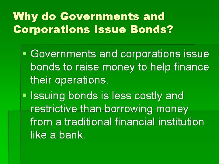 Bonds CIVICS PERSONALFINANCE What is a Bond A