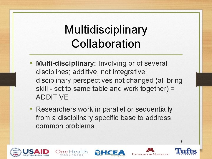 One Health Collaboration and Partnership Power Point No