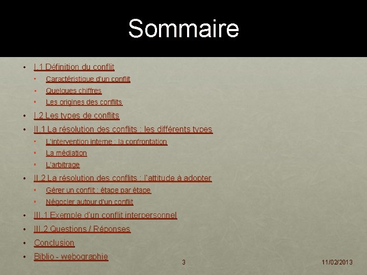 La gestion des conflits dentreprise Formation lIUT Lumire