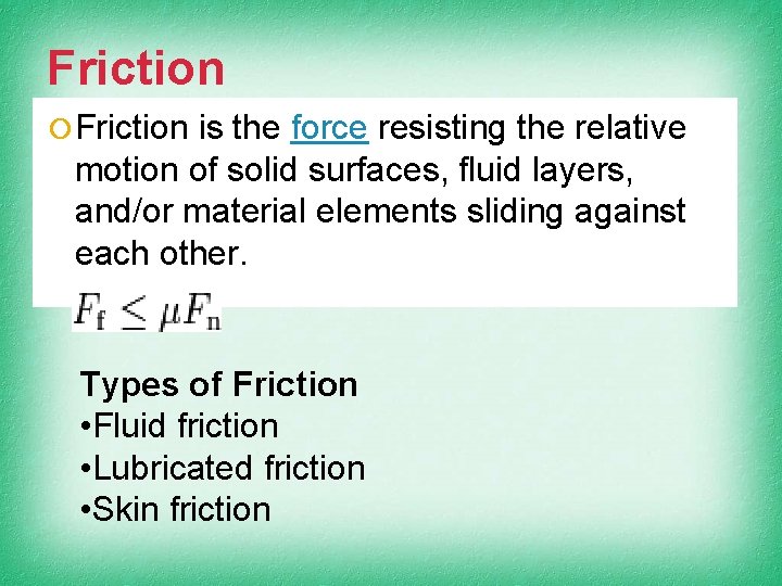 Momentum Gravity Equilibrium Resolution of forces Any vector