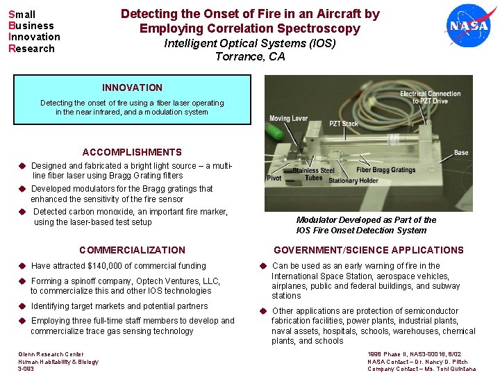 Detecting the Onset of Fire in an Aircraft
