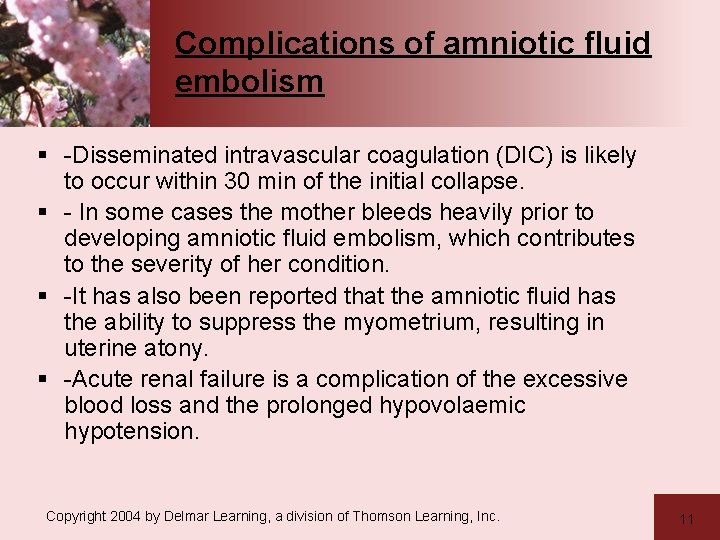 Amniotic fluid embolism AFE is rare unpredictable and