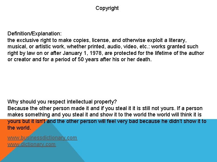 COPYRIGHT AND FAIR USE GUIDELINES BY YOUR NAME