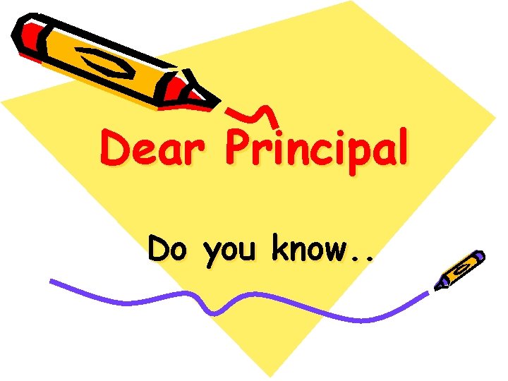 Dear Principal Do you know How School Libraries