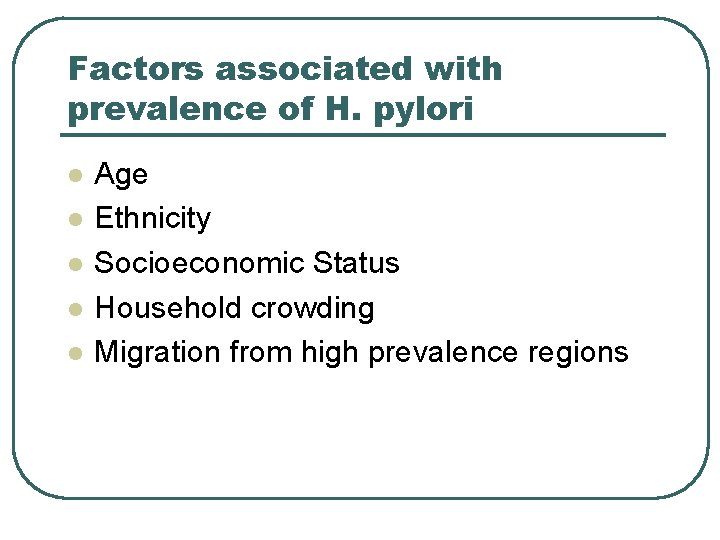 H Pylori Helicobacter Pylori l History 1906 1982