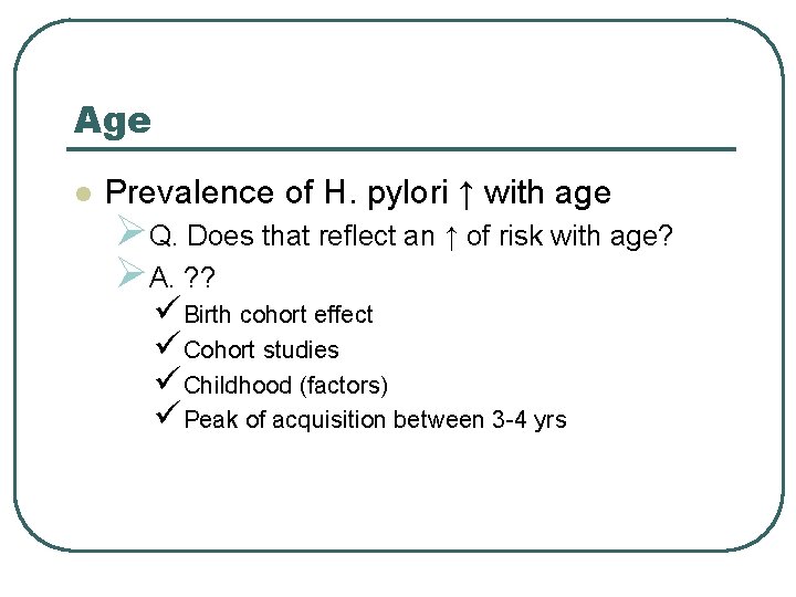 H Pylori Helicobacter Pylori l History 1906 1982