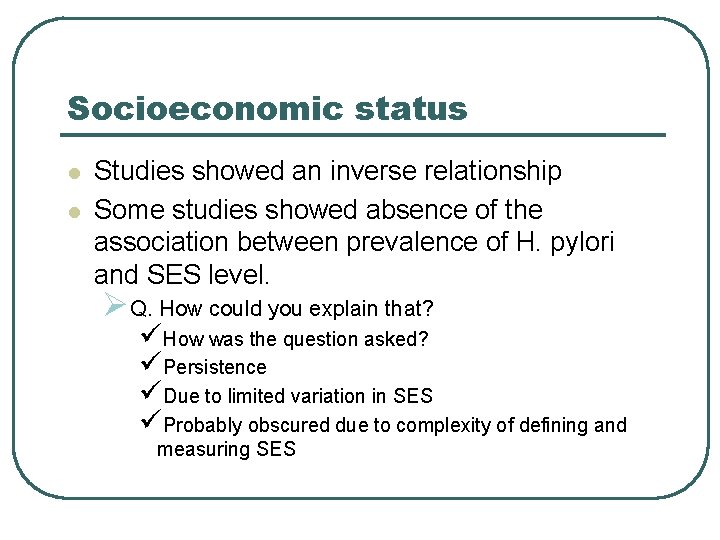 H Pylori Helicobacter Pylori l History 1906 1982