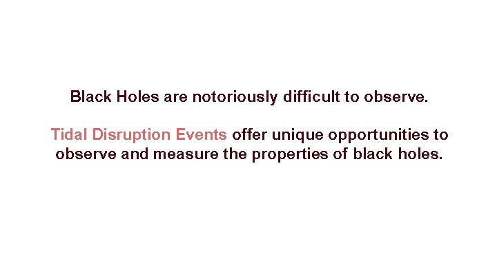 Using Tidal Disruption Events to See the Unseeable