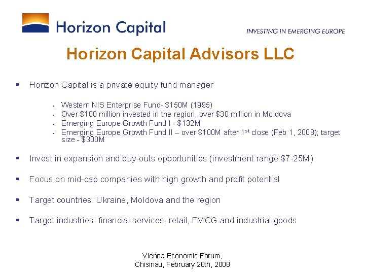 Private Equity Investments as a way to open