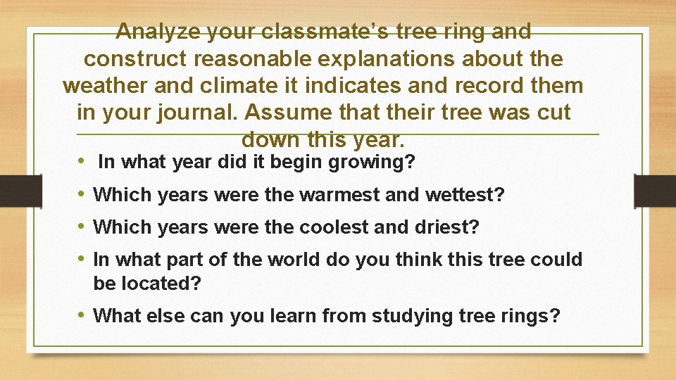 Natures Weather Logs 5 th Grade Science 5