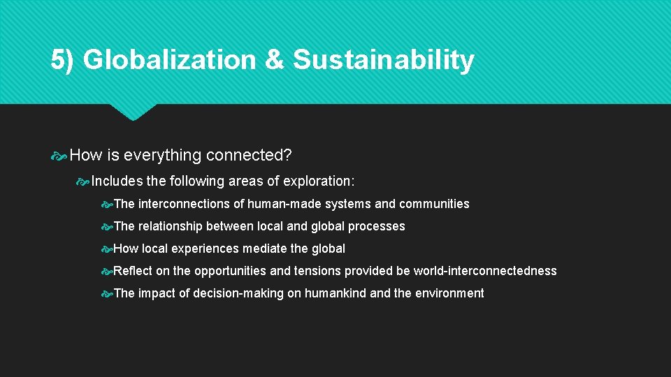 IB Global Contexts Outline Summary and suggested uses