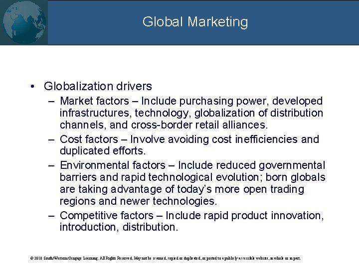 Principles of International Marketing Chapter 6 Strategic Planning