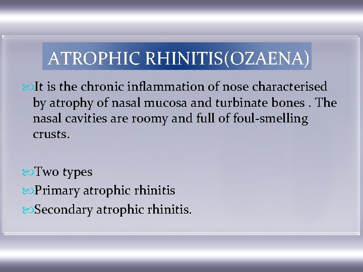 ACUTE AND CHRONIC RHINITIS ByDr Sudeep K C