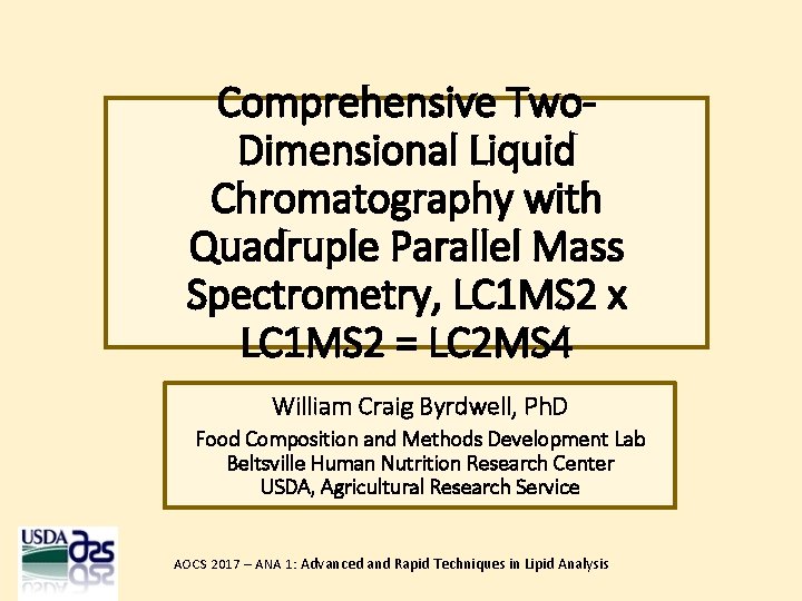 Comprehensive Two Dimensional Liquid Chromatography with Quadruple Parallel