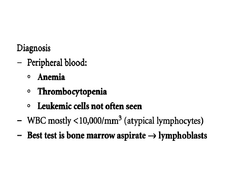 Malignancy Acute lymphoblastic leukemia Failure of the cell