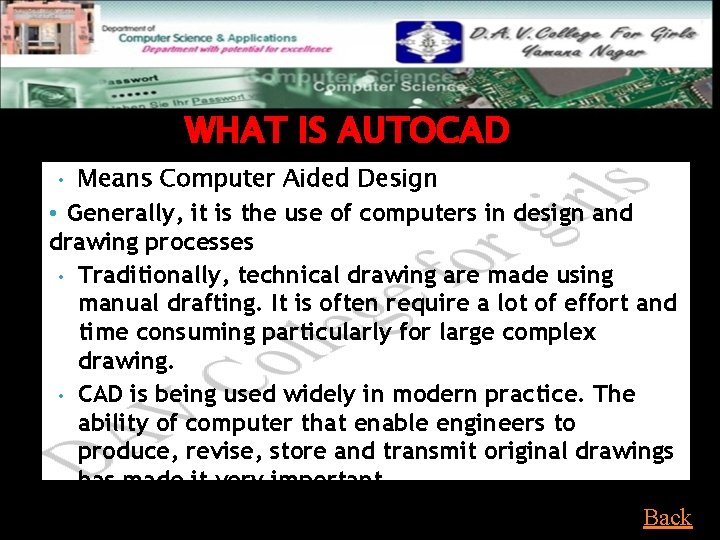 Autocad TO BE DISCUSSED What is Autocad Example
