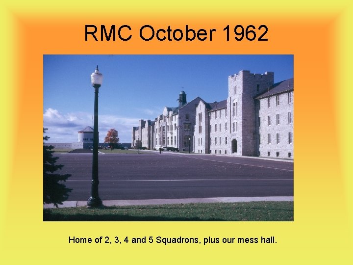 FROM RRMC TO RMC as seen by an