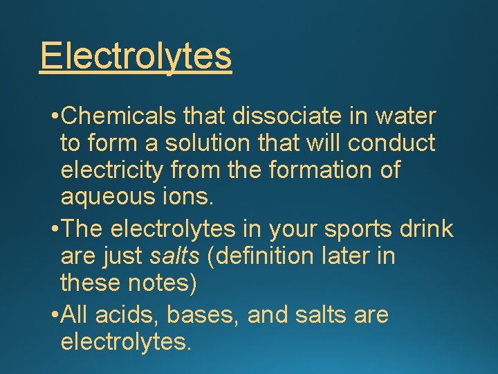 Acids Bases Salts Part 1 Definitions Electrolytes Chemicals